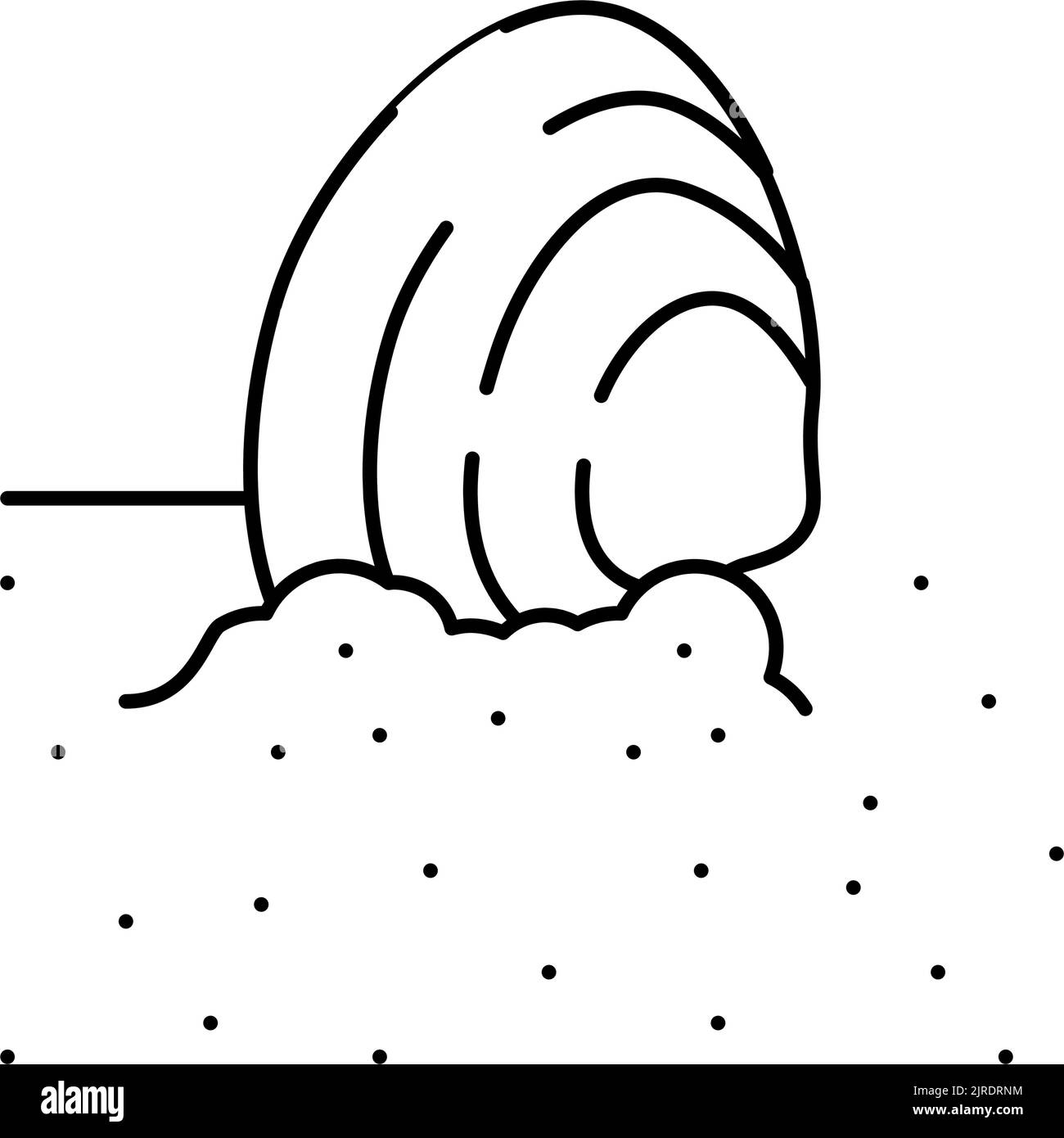 sand sea shell line icon vector illustration Stock Vector Image & Art ...