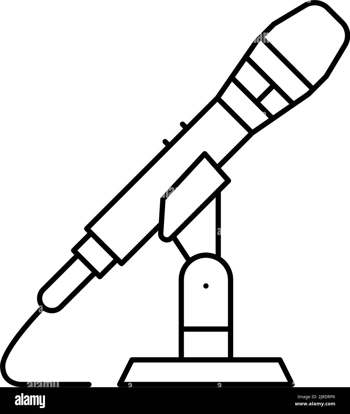 record mic microphone line icon vector illustration Stock Vector Image ...