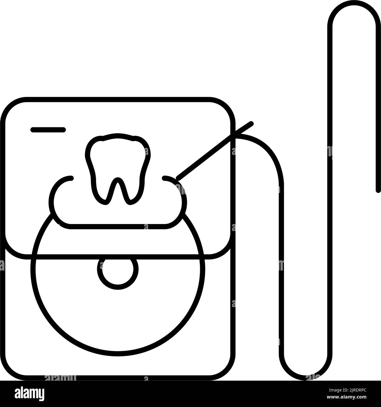 floss dental care line icon vector illustration Stock Vector Image ...