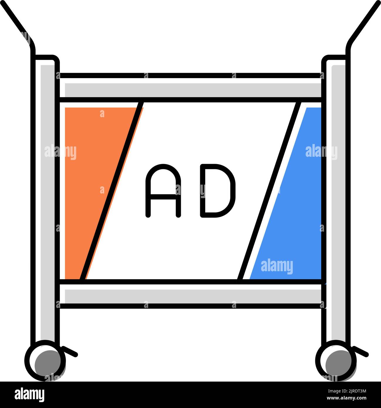 catering trolley color icon vector illustration Stock Vector Image ...