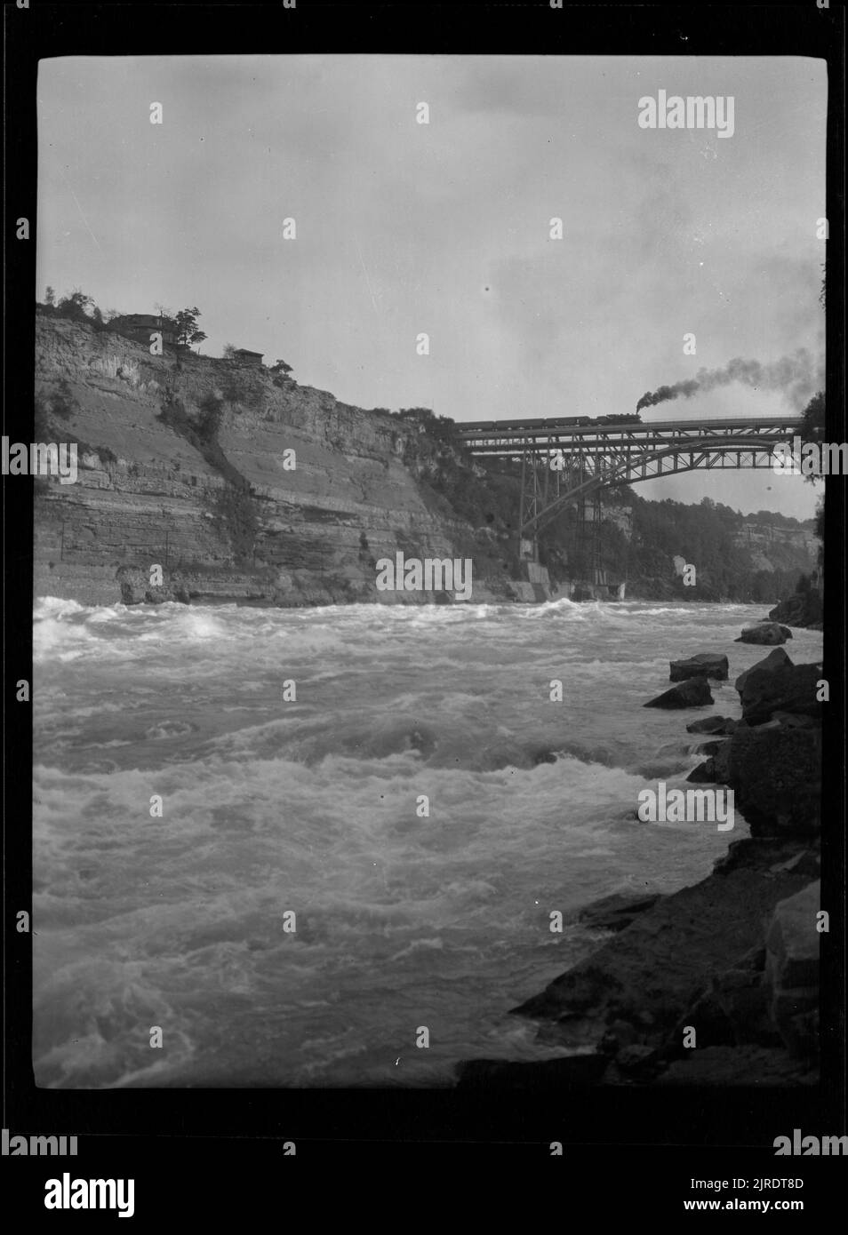 Conifer forest river Black and White Stock Photos & Images - Alamy