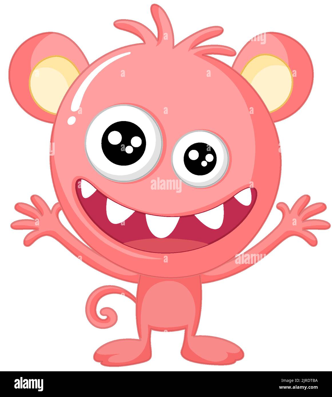 Cute monster with face expression illustration Stock Vector Image & Art ...