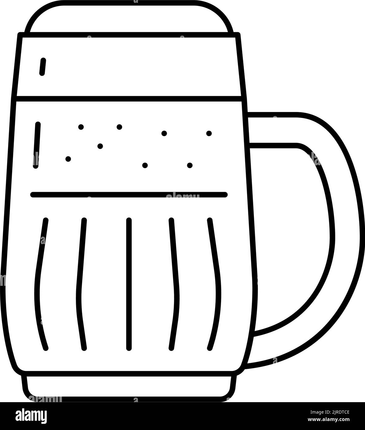 stout beer glass line icon vector illustration Stock Vector Image & Art ...
