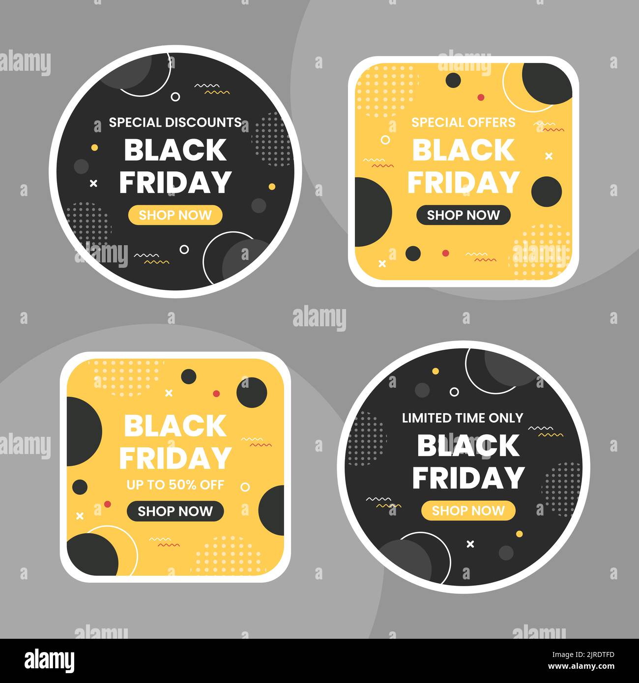 Black Friday Give Big Discount Label Template Hand Drawn Cartoon Flat ...