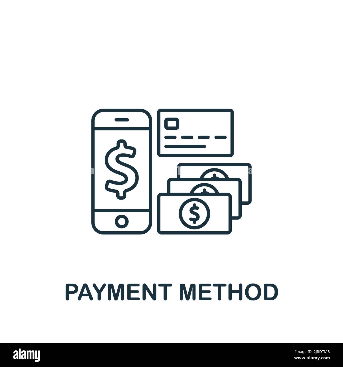 Payment Method icon. Line simple line Retail icon for templates, web ...