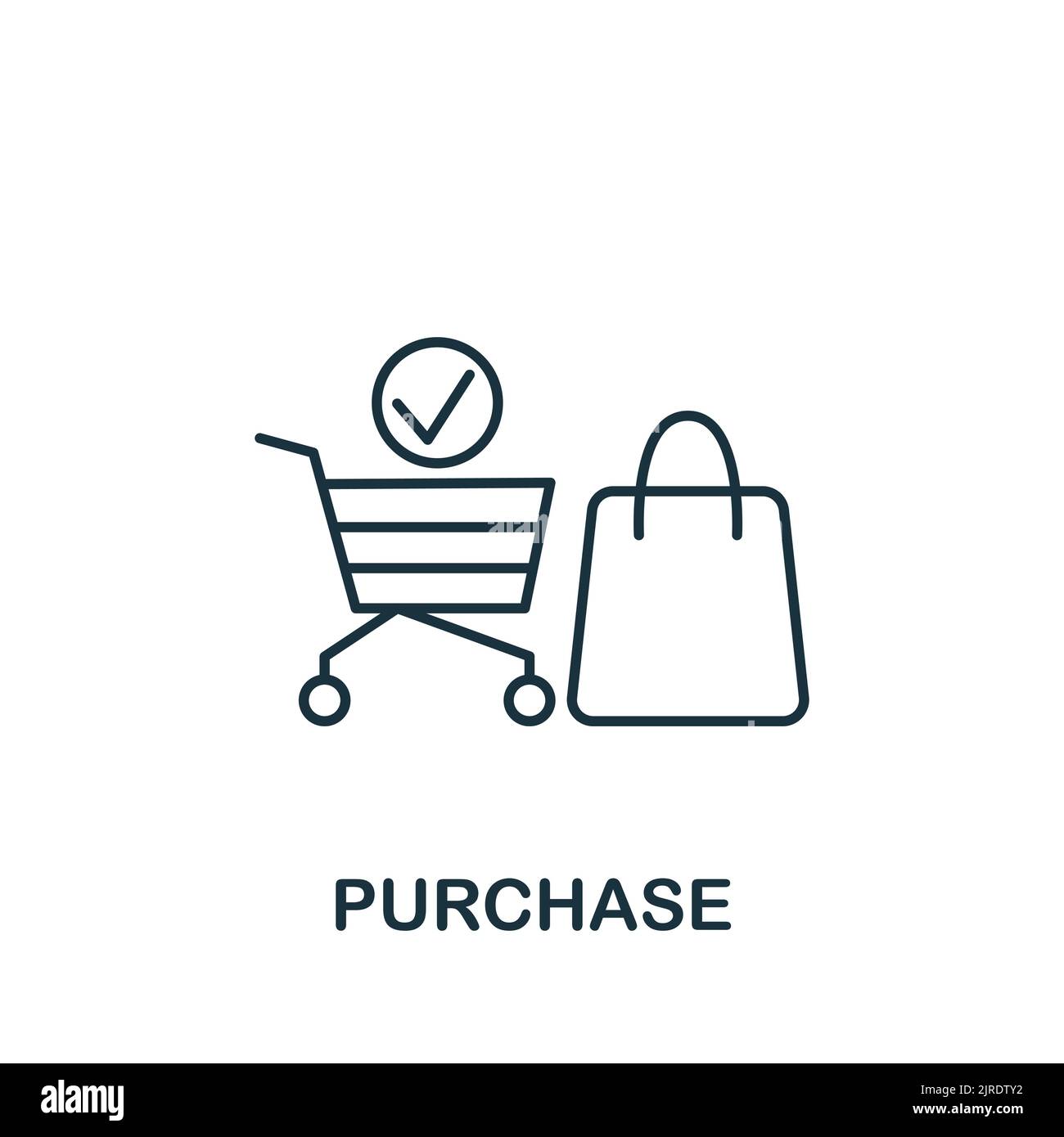 Purchase icon. Line simple line Retail icon for templates, web design ...