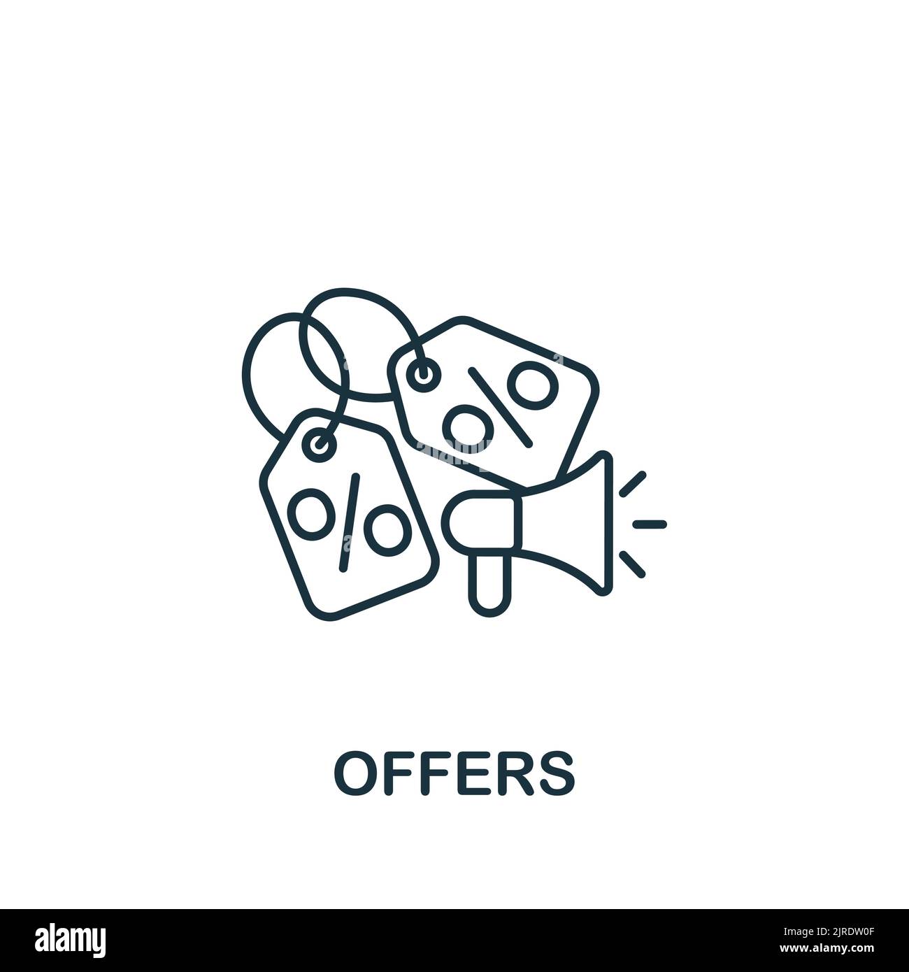 Offers icon. Line simple line Retail icon for templates, web design and ...