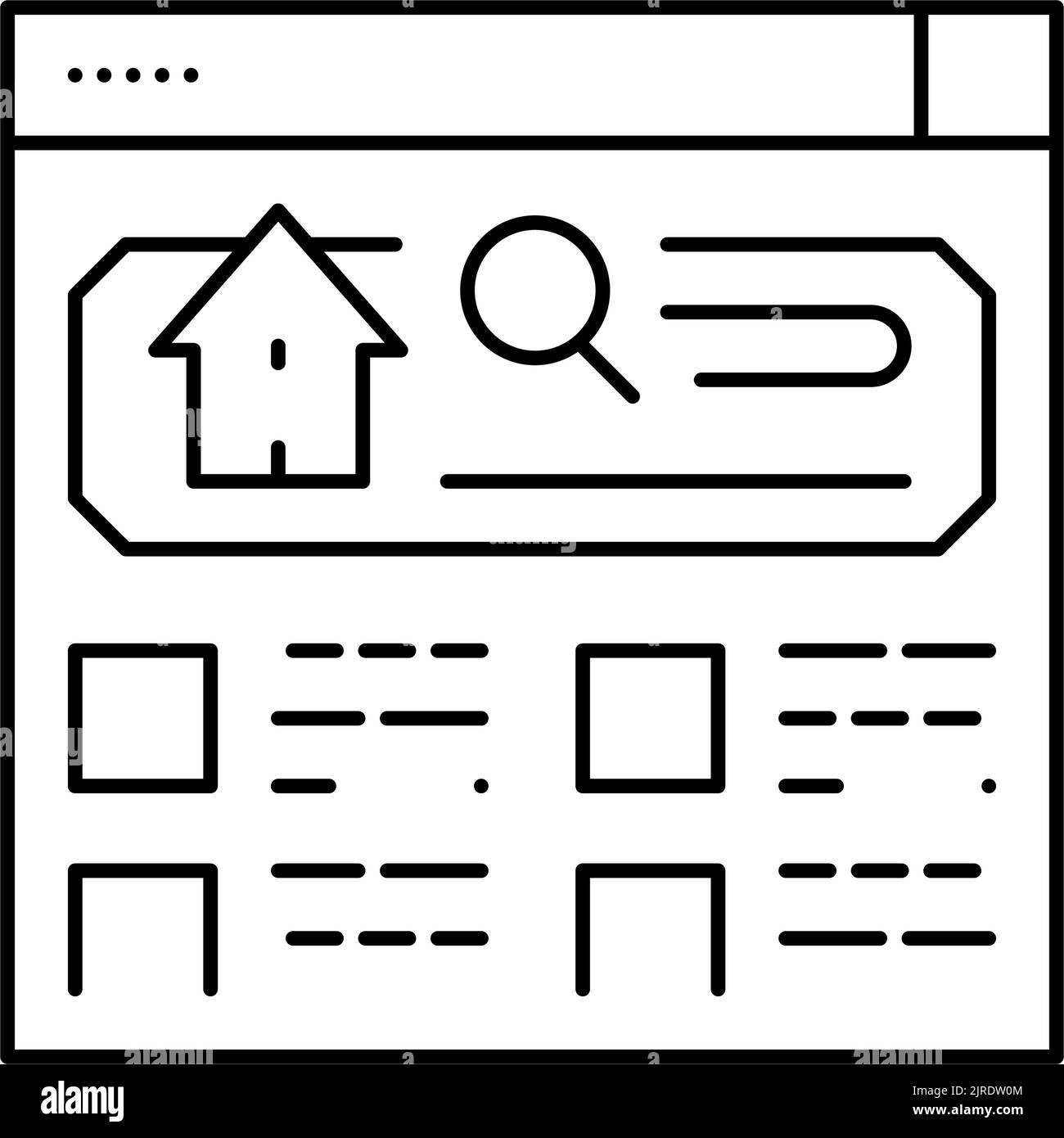agency property estate home line icon vector illustration Stock Vector ...