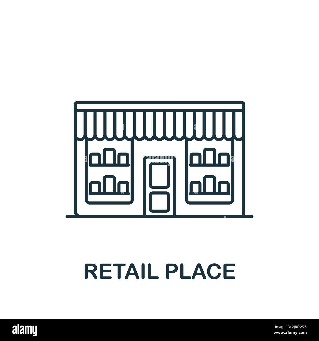 Retail Place icon. Line simple line Retail icon for templates, web ...