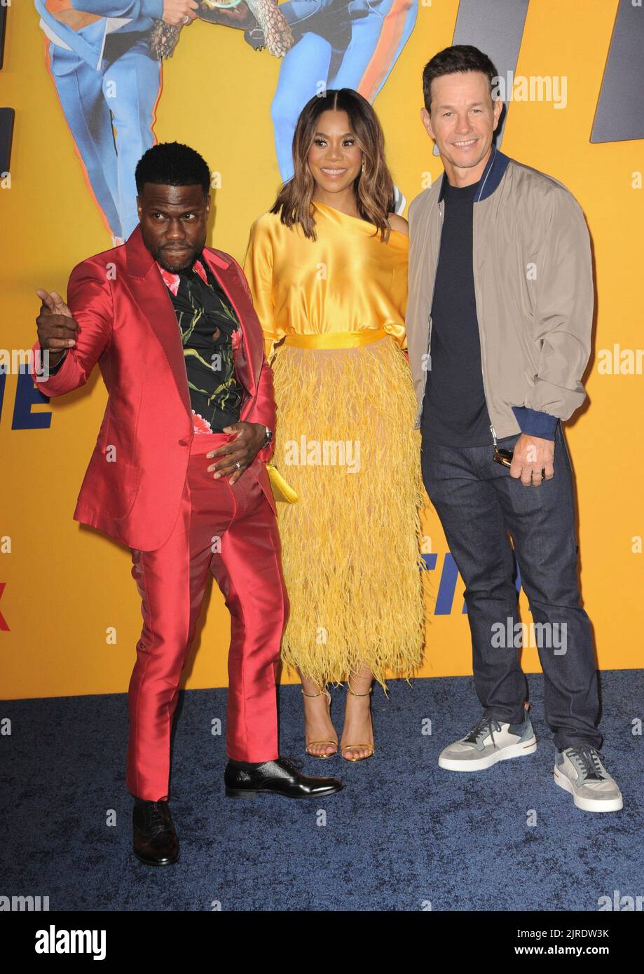 Los Angeles, CA. 23rd Aug, 2022. Kevin Hart, Regina Hall, Mark Wahlberg ...