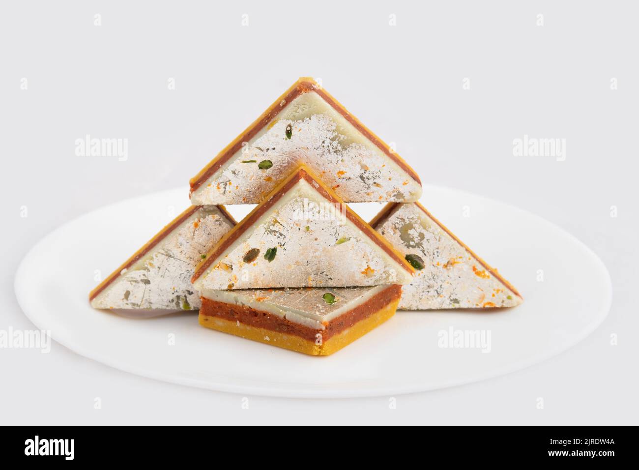 Indian Mithai Kaju Kesar Choco Gulkand Sandwich Burfi Also Known As ...