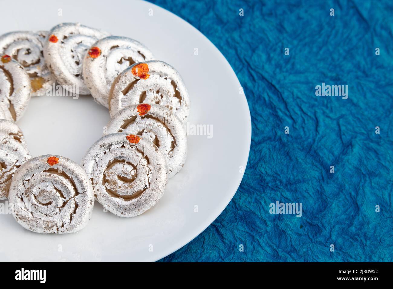 Indian Mithai Kaju Jalebi Also Known As Kaju Katli, Kaju Dilkhush Is ...