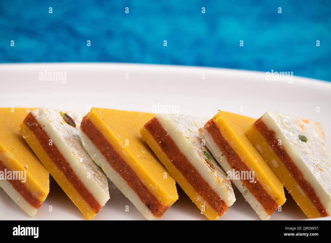 Indian Mithai Kaju Kesar Choco Gulkand Sandwich Burfi Also Known As ...