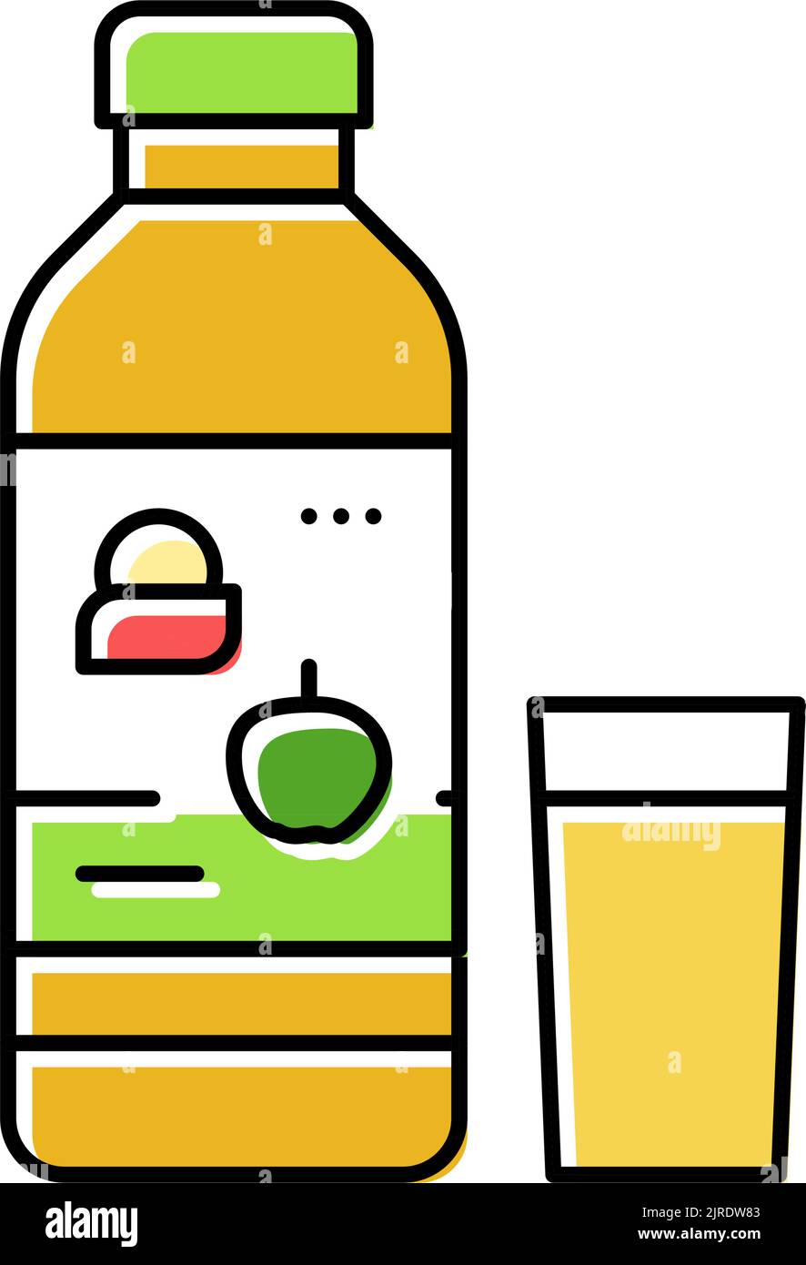 juice apple fruit color icon vector illustration Stock Vector Image ...