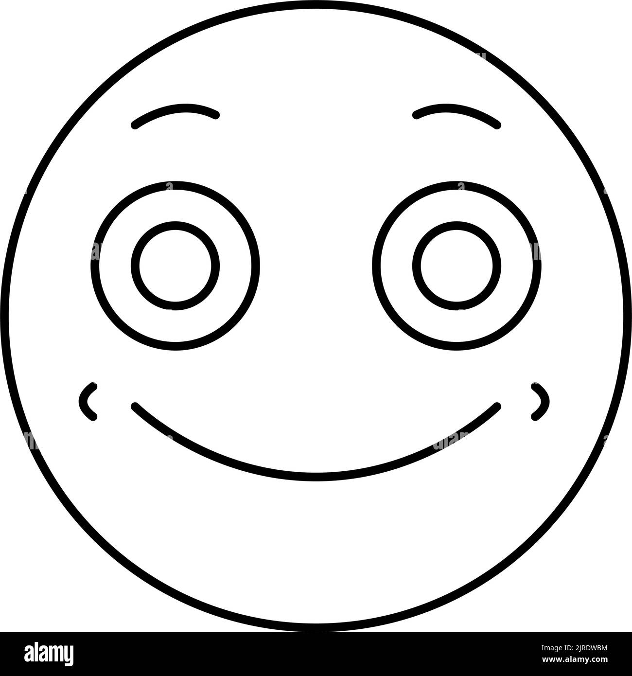 happy emoji line icon vector illustration Stock Vector Image & Art - Alamy