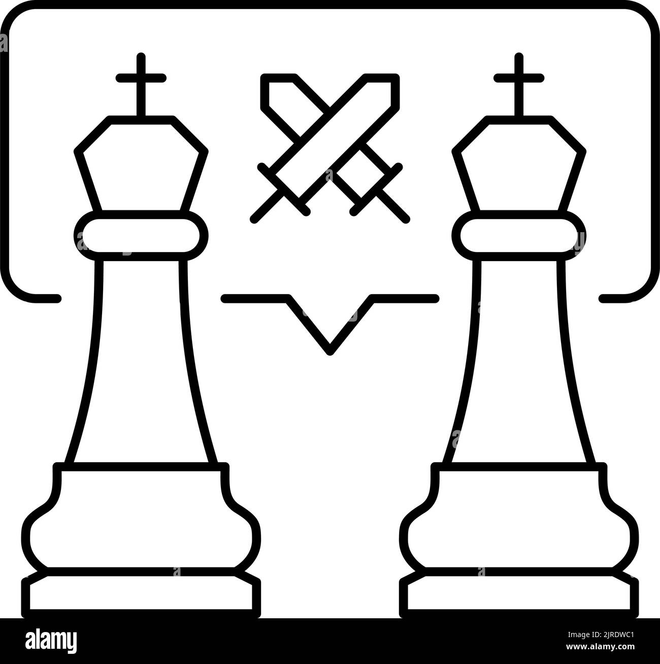 battle game line icon vector illustration Stock Vector Image & Art - Alamy