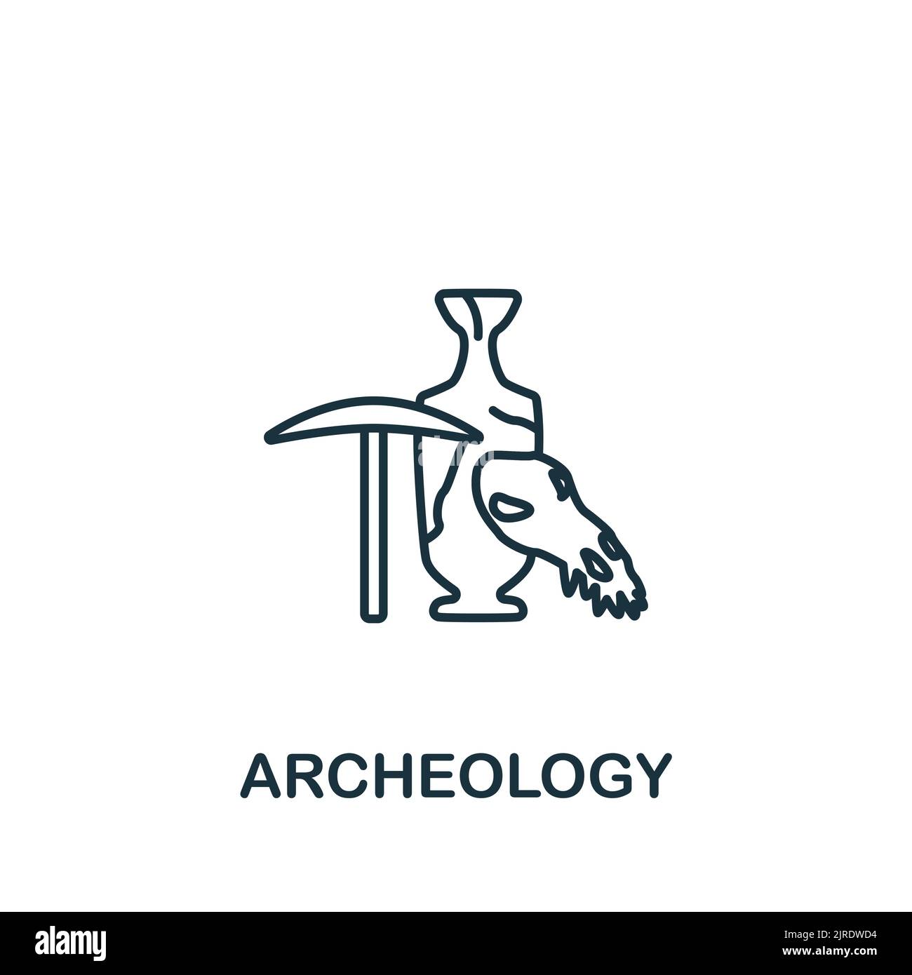 Archeology icon. Line simple Science icon for templates, web design and ...