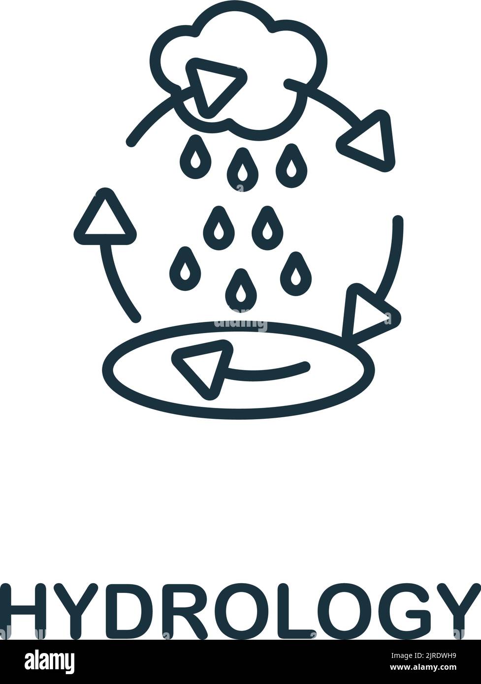 Hydrology icon. Line simple Science icon for templates, web design and ...