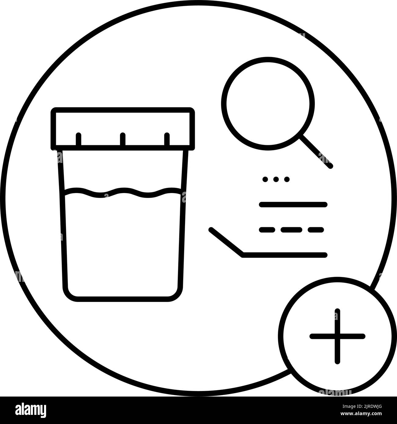 urine analysis health check line icon vector illustration Stock Vector ...