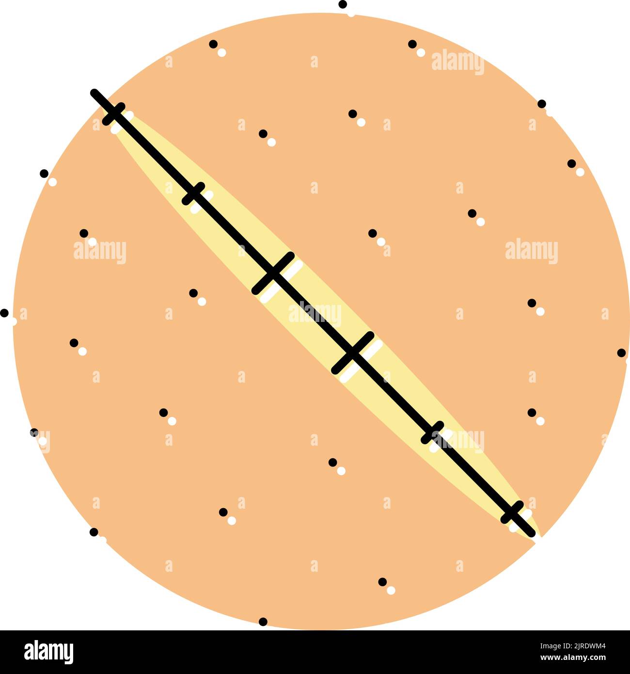 normal line scar color icon vector illustration Stock Vector Image ...