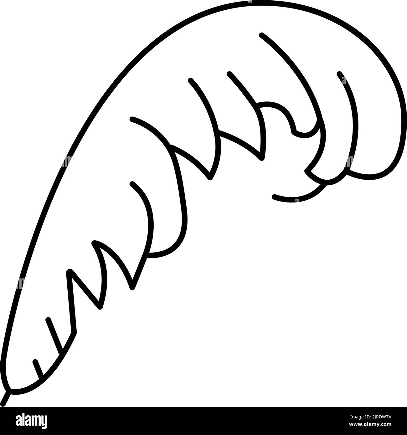 plume feather soft fluffy line icon vector illustration Stock Vector ...