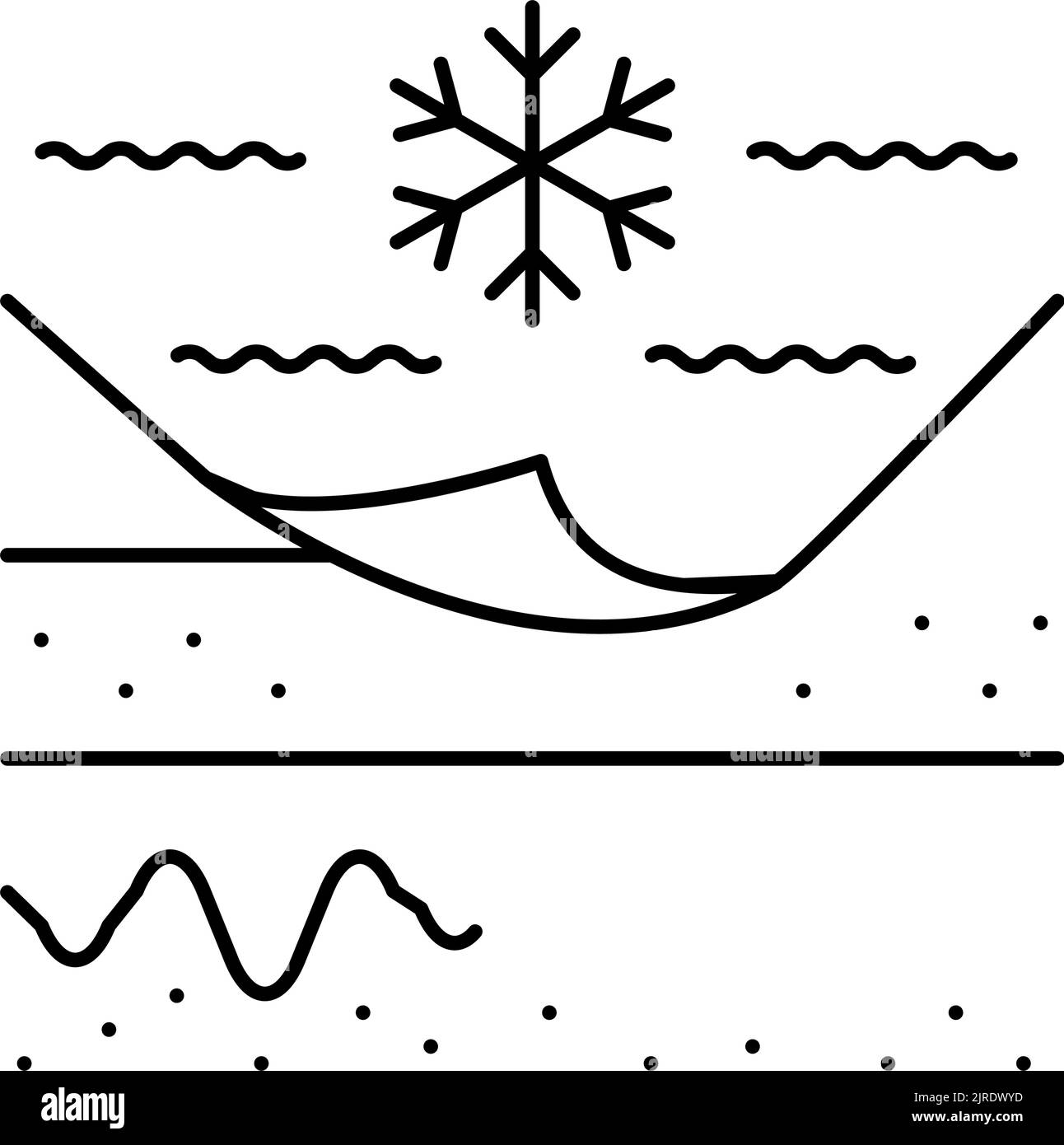 cold problem skin line icon vector illustration Stock Vector Image ...