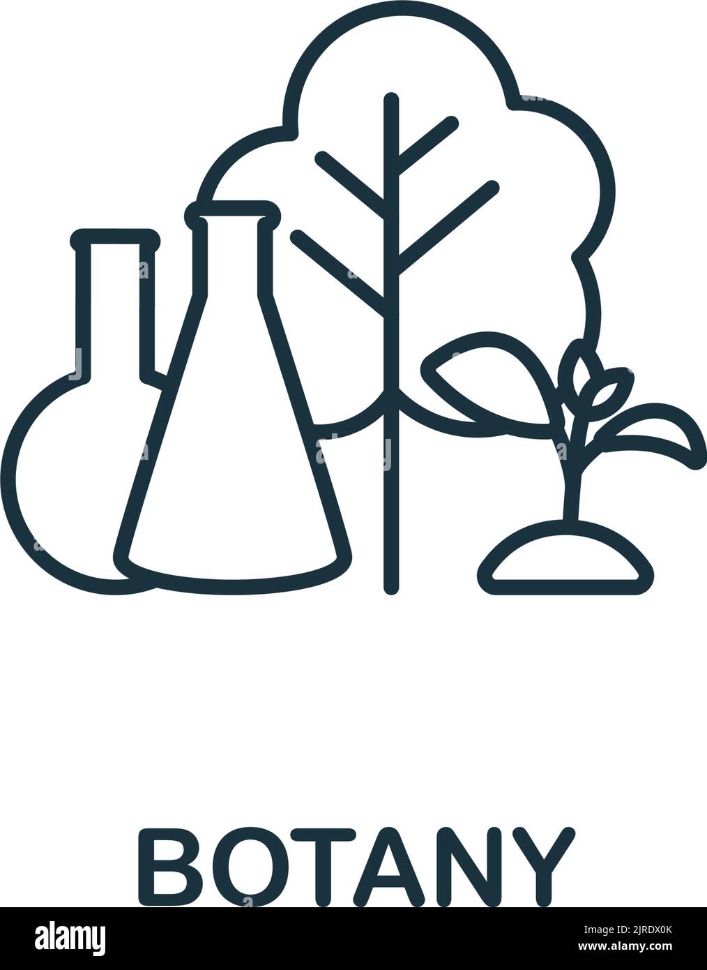 Botany icon. Line simple Science icon for templates, web design and ...