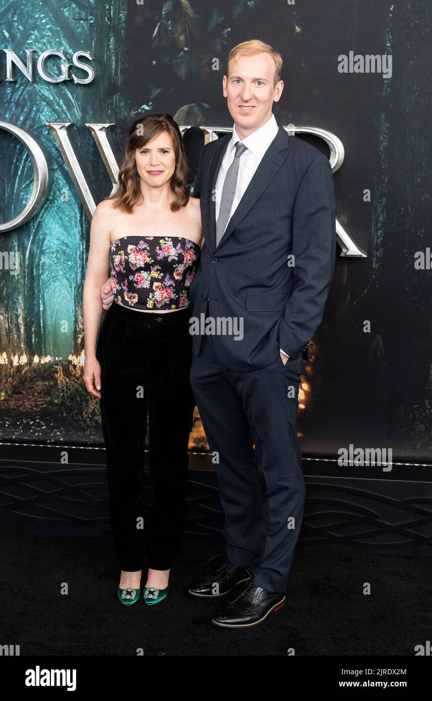 New York, NY - August 23, 2022: Nora davis and Patrick McKay attend ...