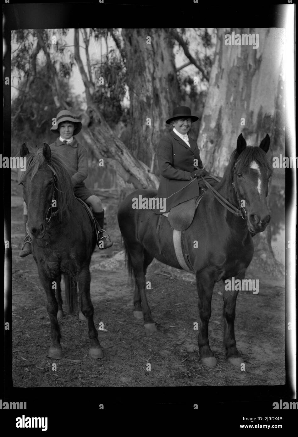 Group riders on horseback Black and White Stock Photos & Images - Alamy