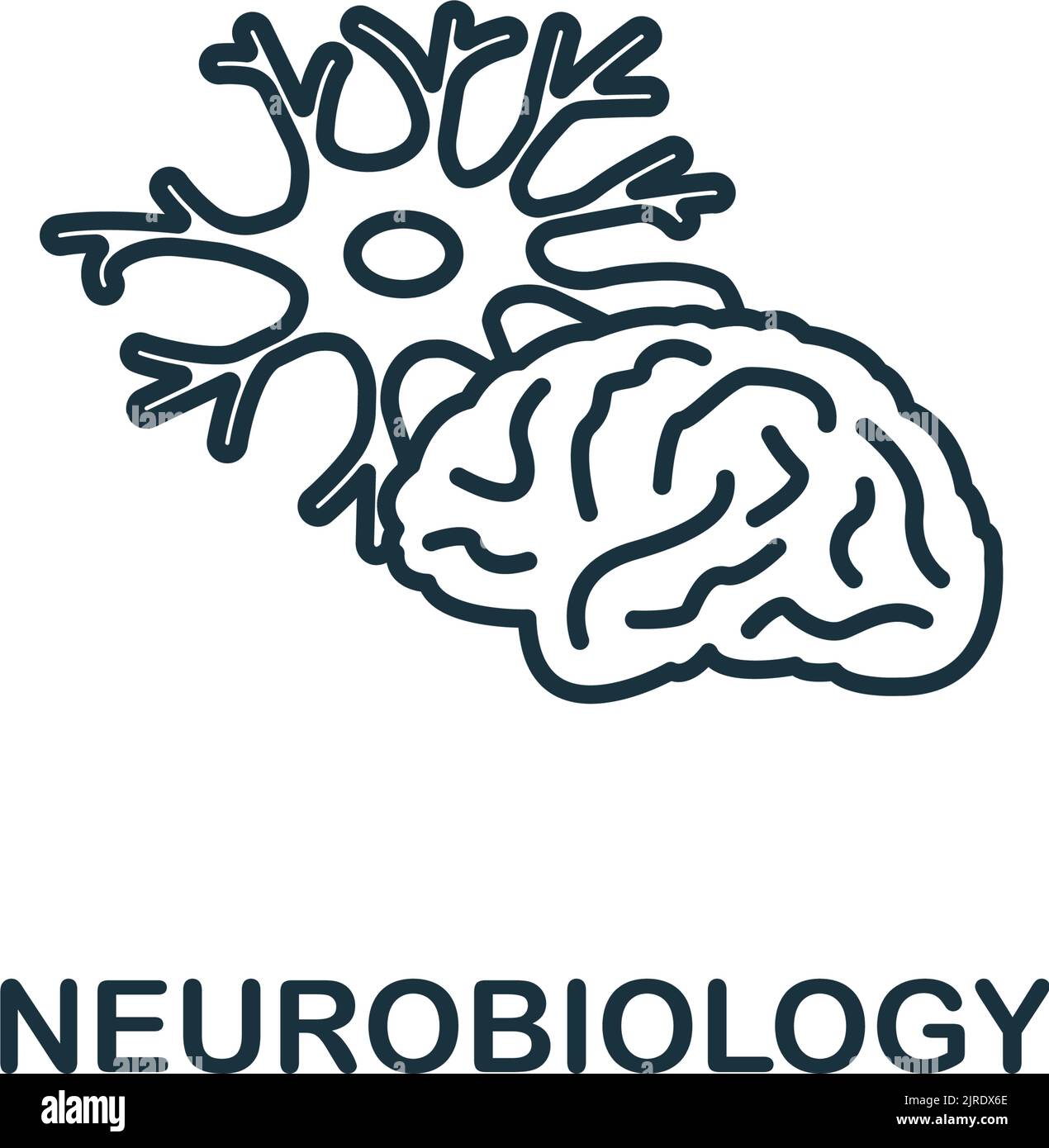 Neurobiology icon. Line simple Science icon for templates, web design ...