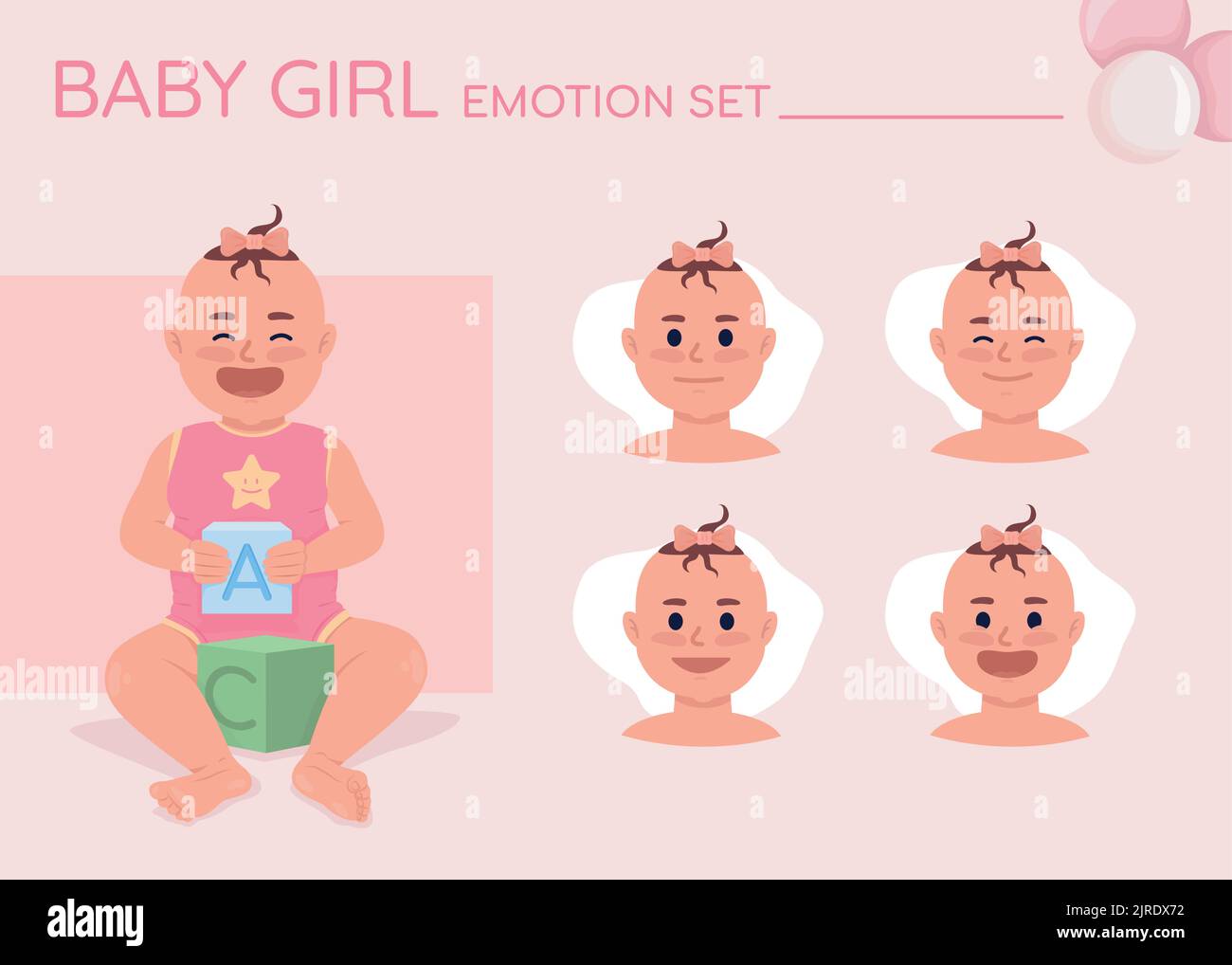 Mimic face girl Stock Vector Images - Alamy