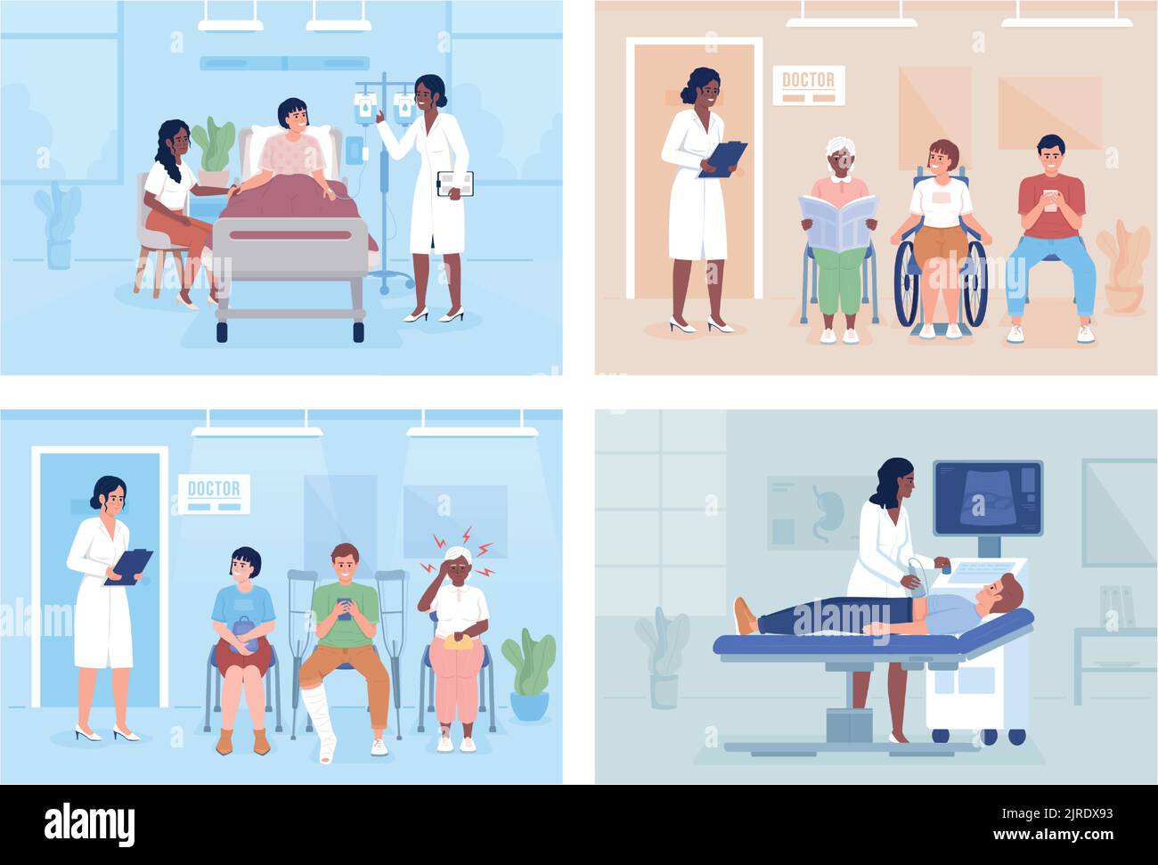 Female hispanic doctor patients Stock Vector Images - Alamy