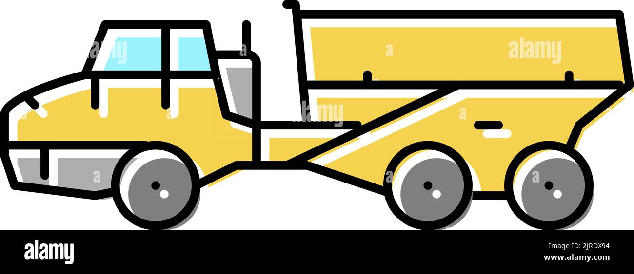 dumper construction car vehicle color icon vector illustration Stock ...
