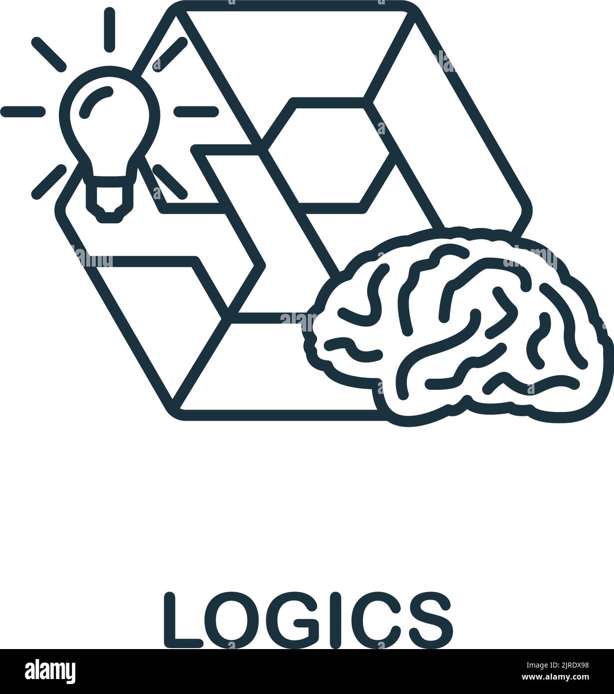 Logics icon. Line simple Science icon for templates, web design and ...