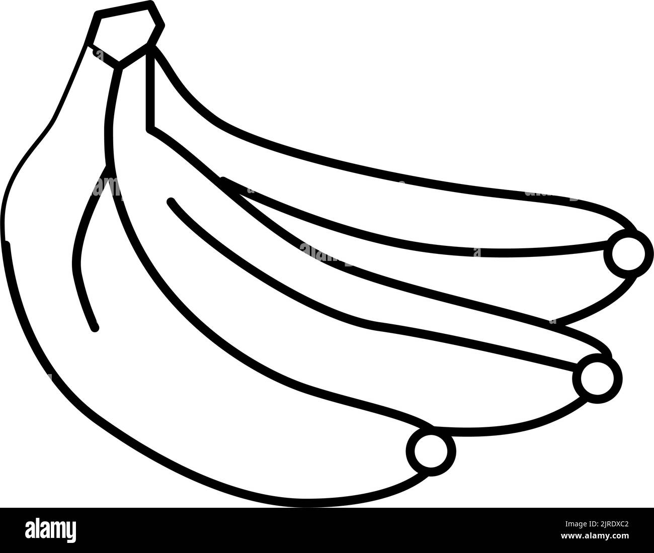 green banana line icon vector illustration Stock Vector Image & Art - Alamy