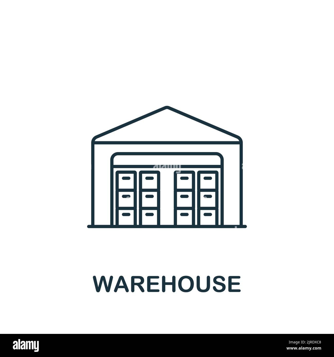 Warehouse icon. Line simple line Shipping icon for templates, web ...