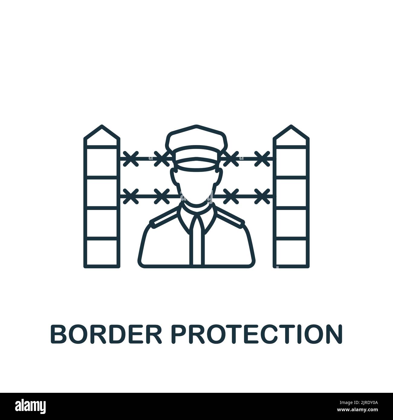 Border Protection icon. Line simple line Shipping icon for templates ...