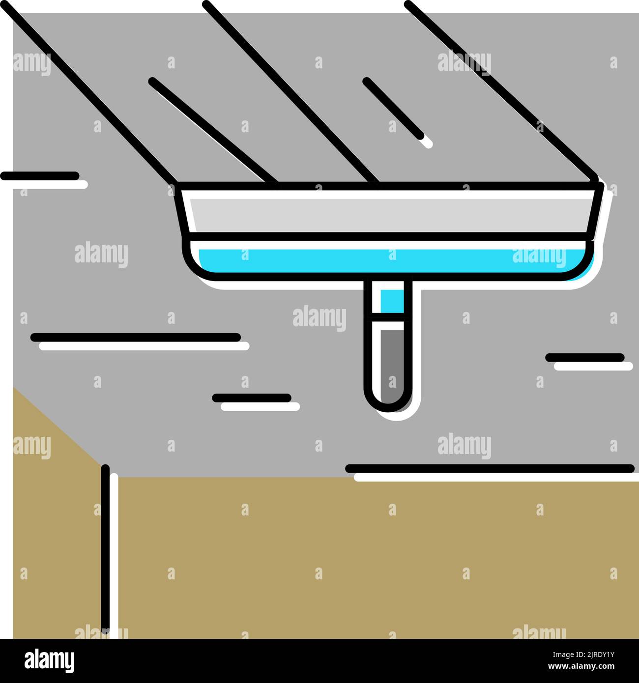 ceiling putty color icon vector illustration Stock Vector Image & Art ...