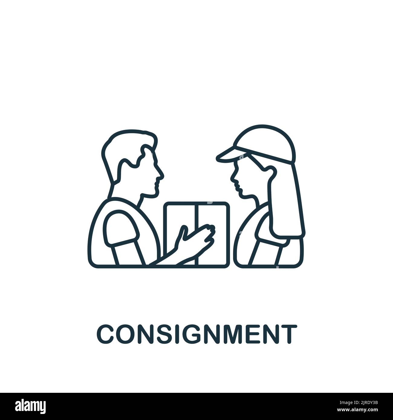 Consignment icon. Line simple line Shipping icon for templates, web ...