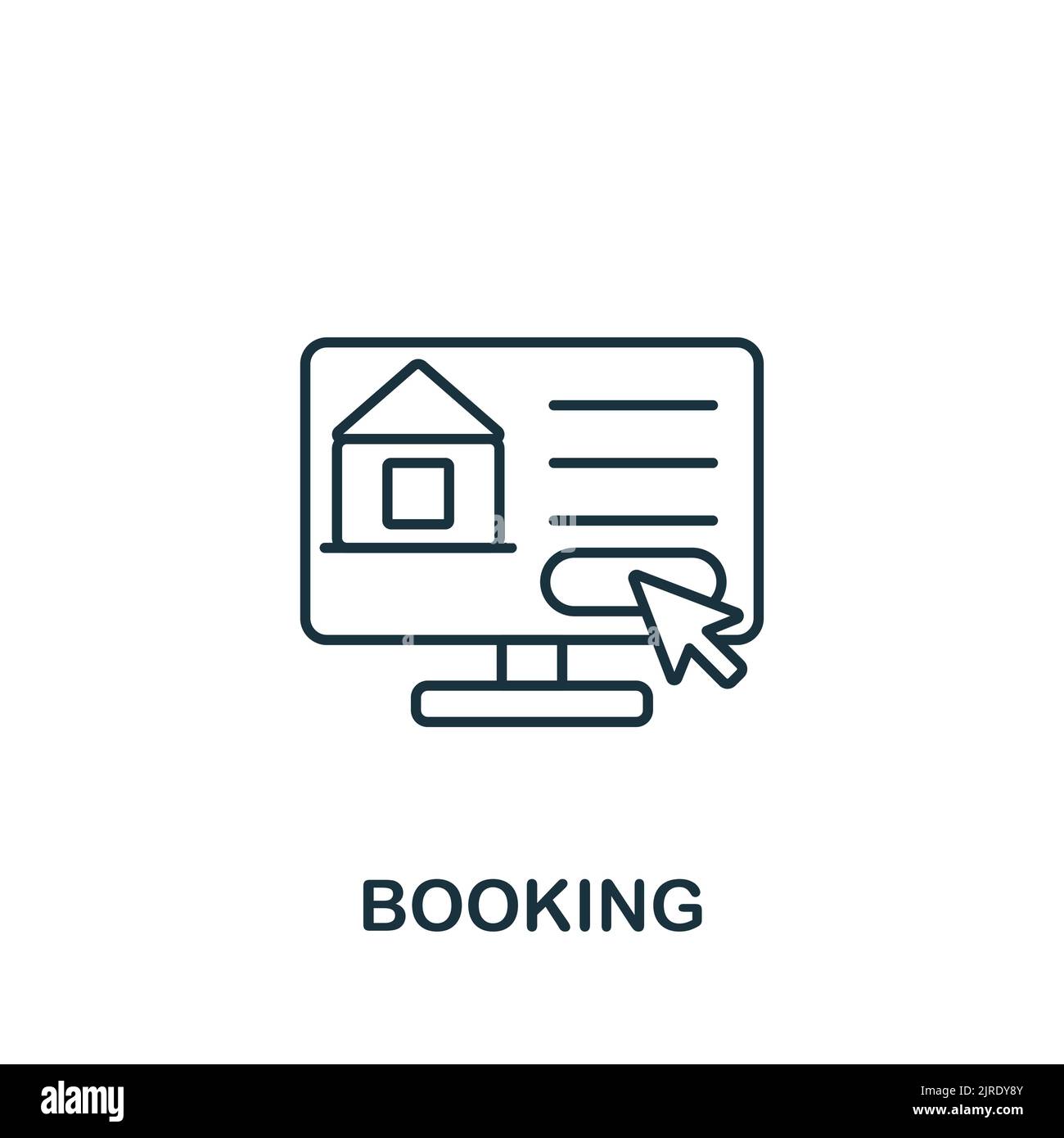 Booking icon. Line simple line Shipping icon for templates, web design ...