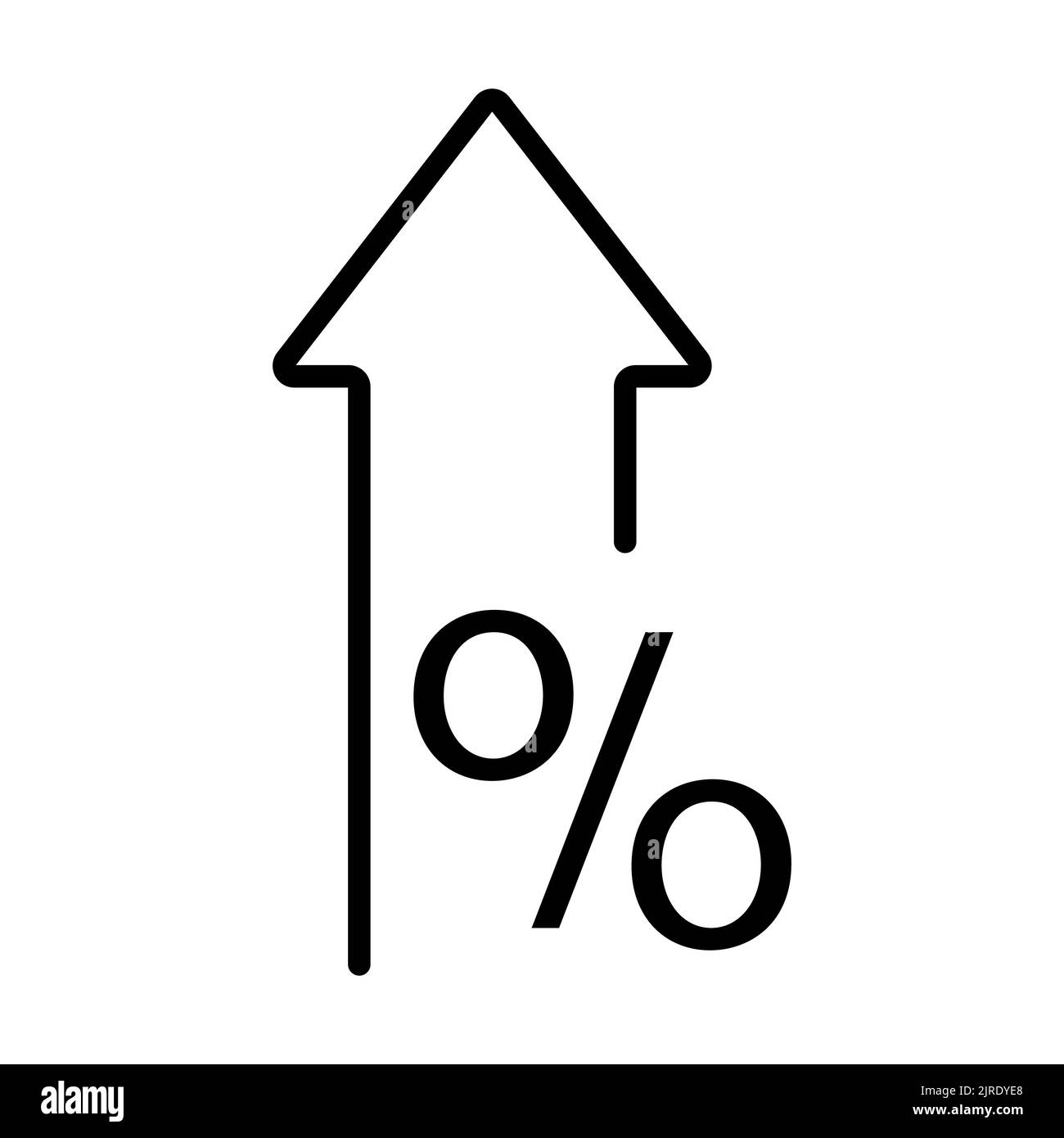 Percent up icon vector for graphic design, logo, website, social media ...