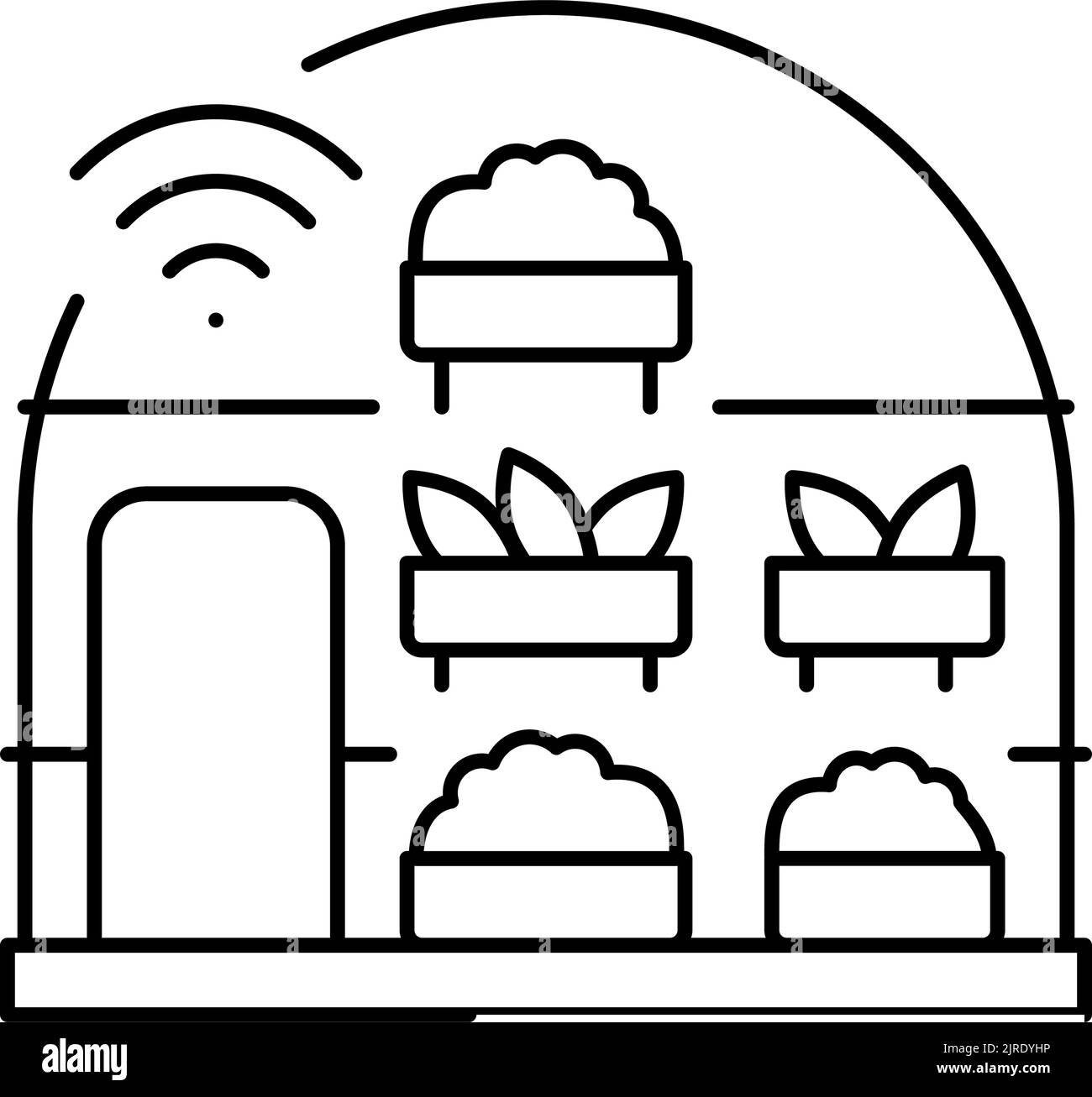 lab farm agriculture line icon vector illustration Stock Vector Image ...