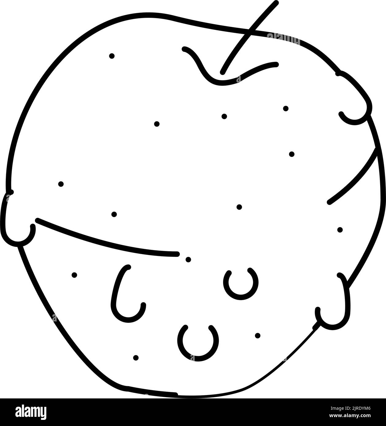 fresh apple fruit line icon vector illustration Stock Vector Image ...