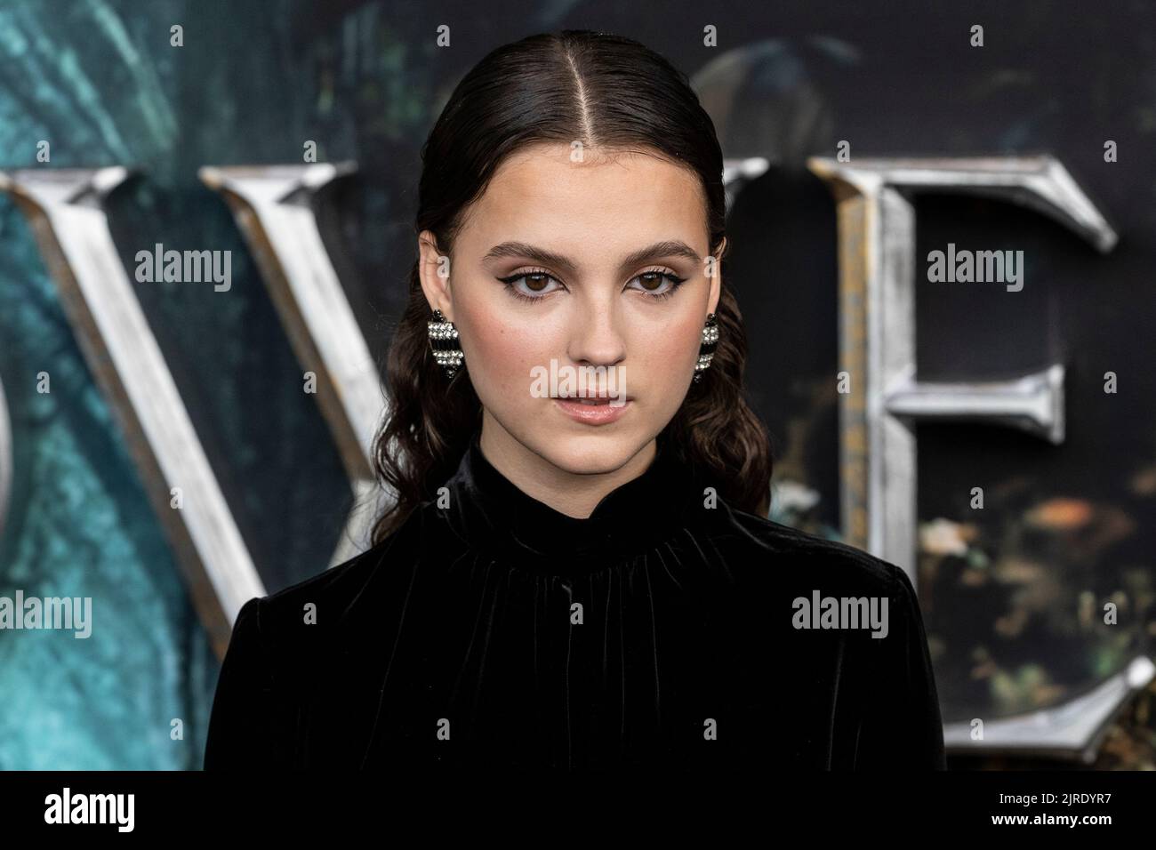 New York, USA. 23rd Aug, 2022. Fina Strazza wearing dress by Yves Saint ...