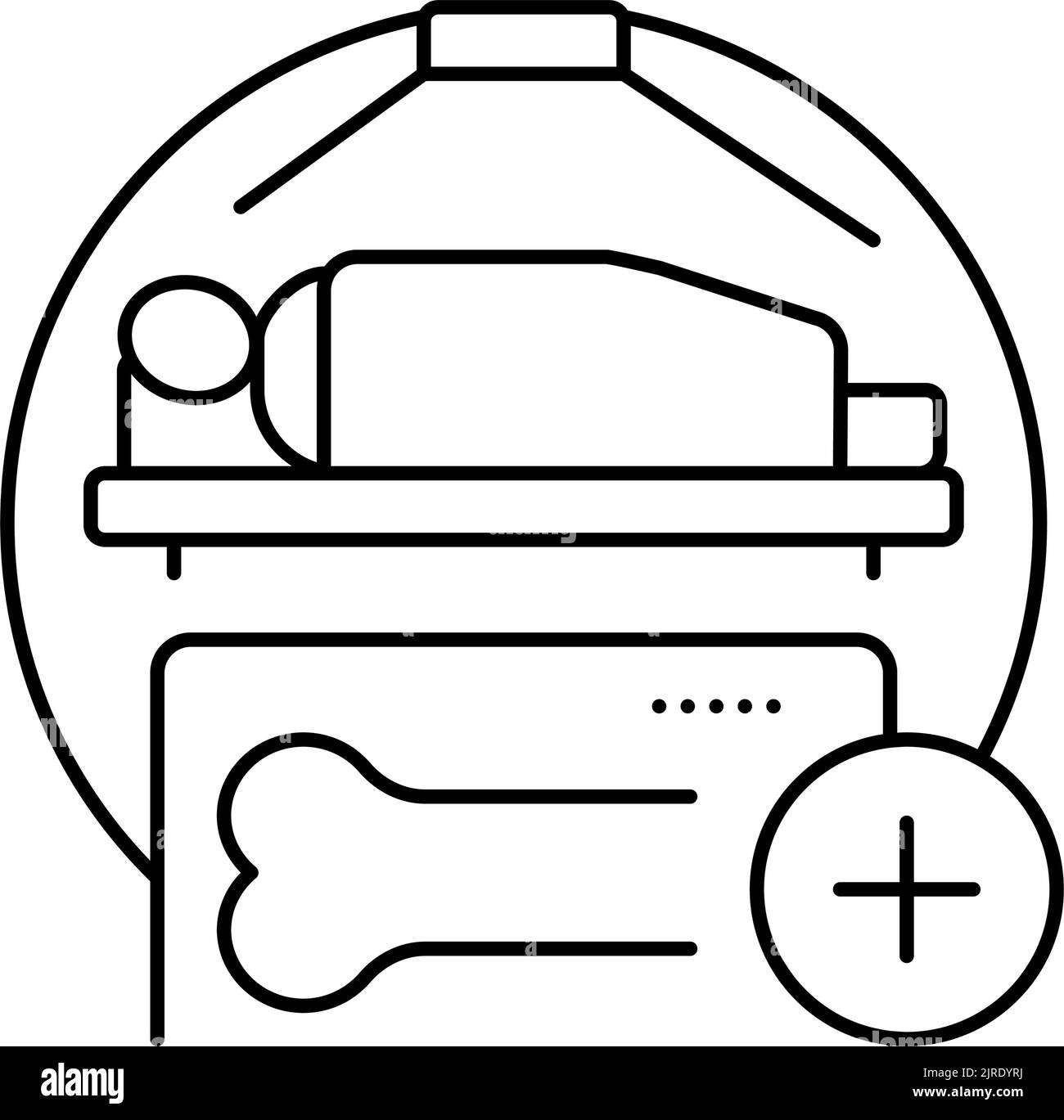 bone density health check line icon vector illustration Stock Vector ...