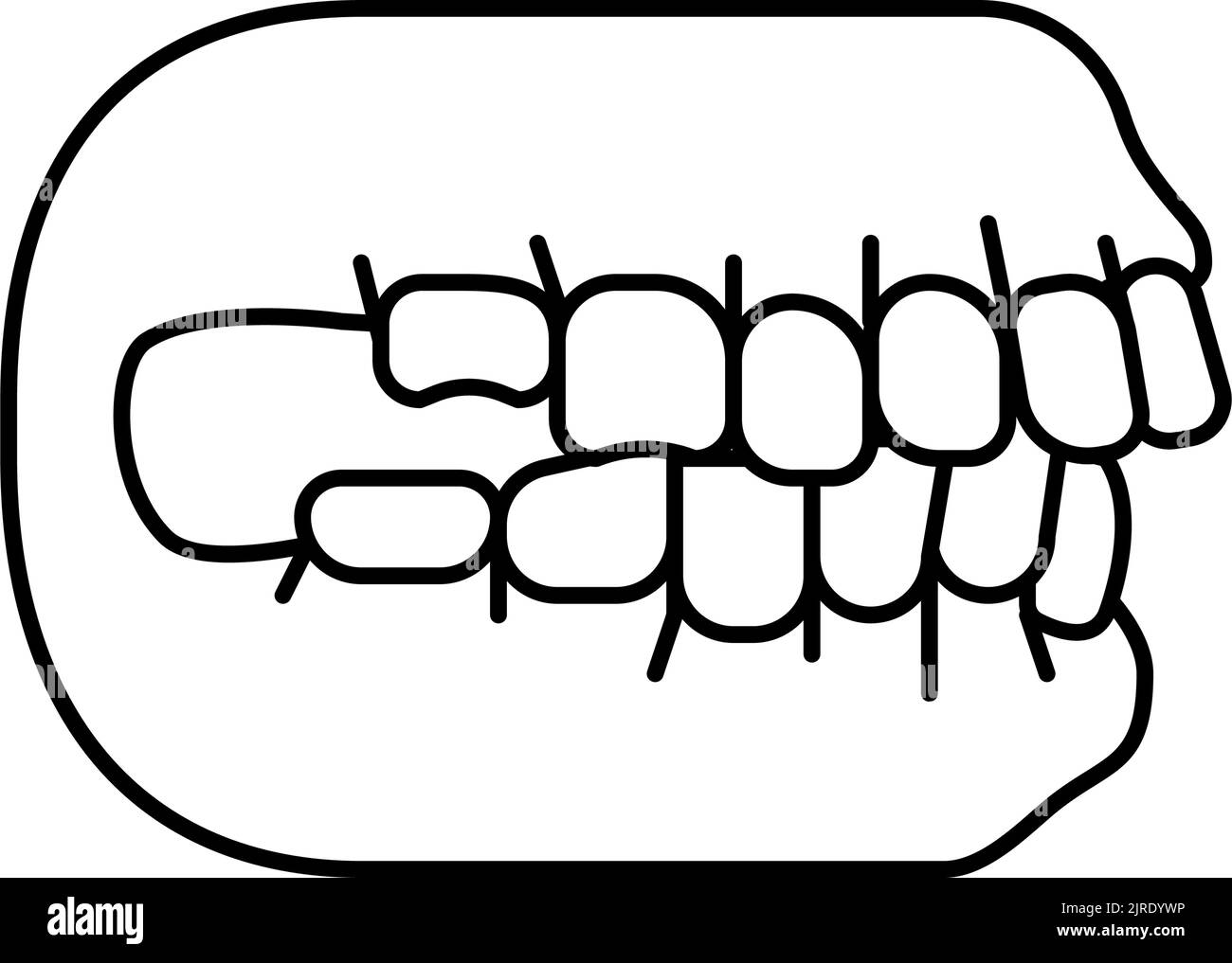 bite correction line icon vector illustration Stock Vector Image & Art ...