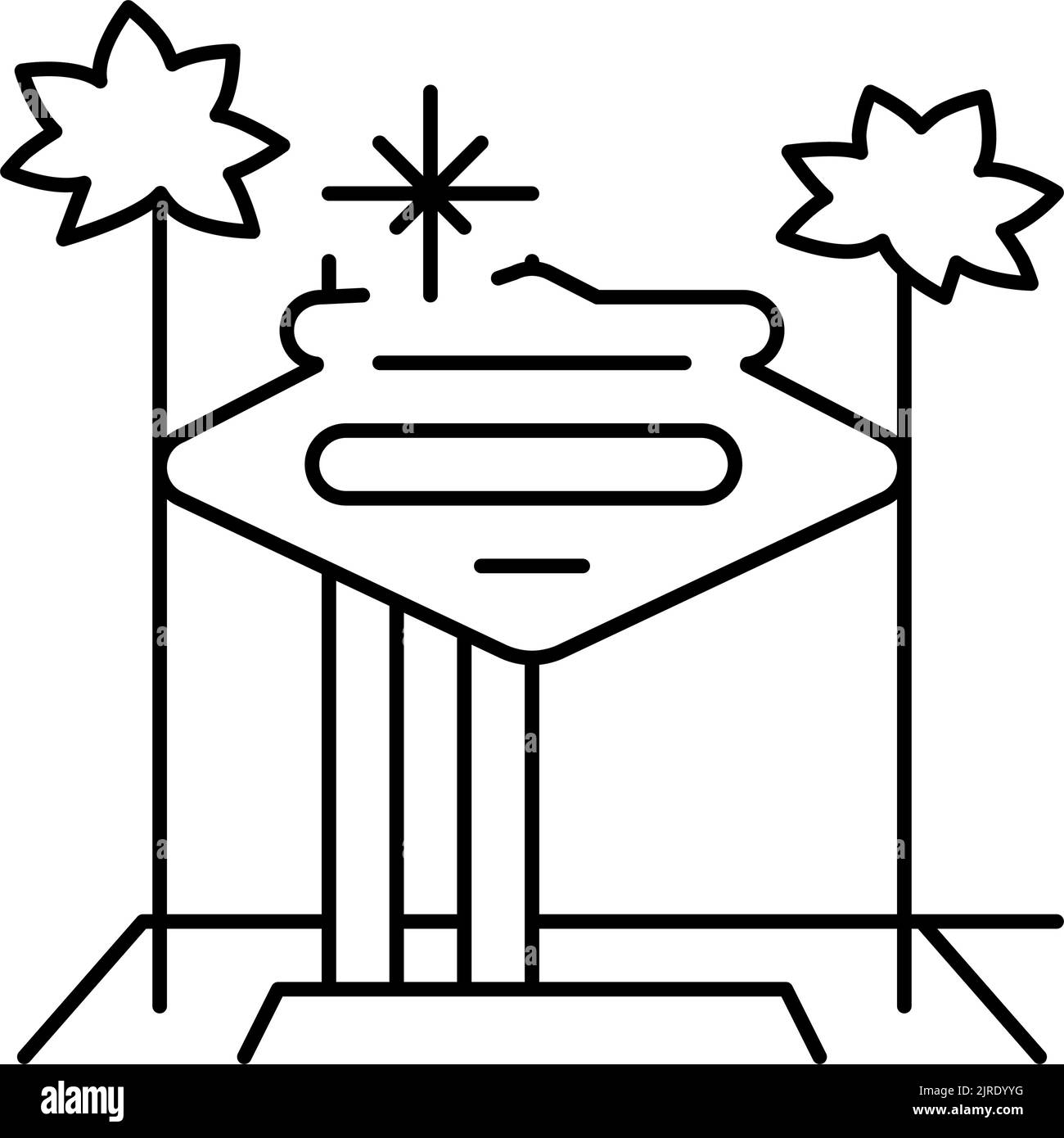 las vegas line icon vector illustration Stock Vector Image & Art - Alamy