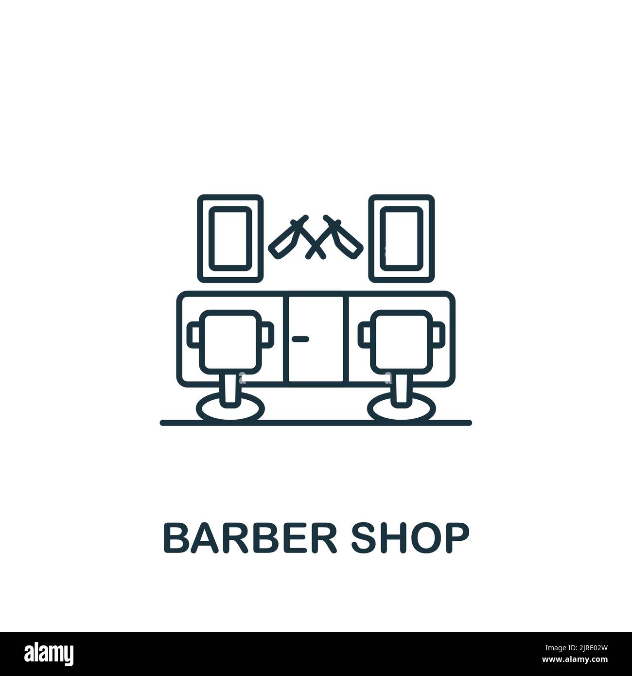 Barber Shop icon. Line simple icon for templates, web design and ...