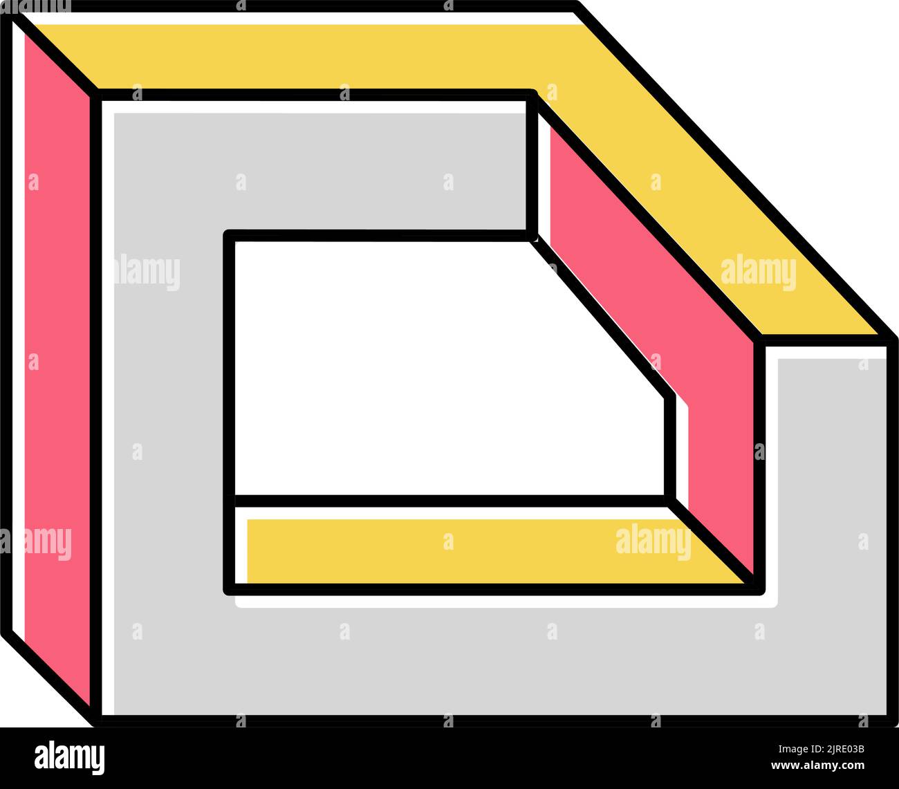 perspective impossible geometric shape color icon vector illustration Stock Vector Image & Art ...