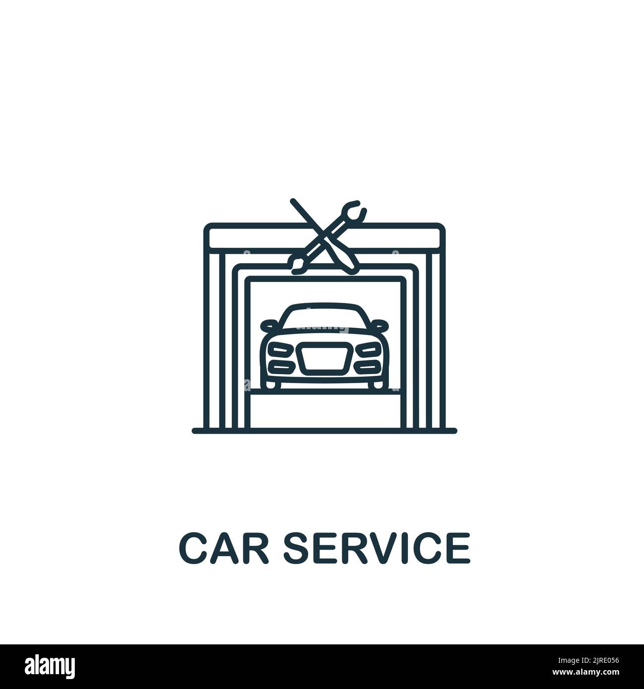 Car Service icon. Line simple icon for templates, web design and ...